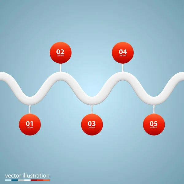 Wave infographic elements with numbers. Stock Vector Image by ©hobbit ...