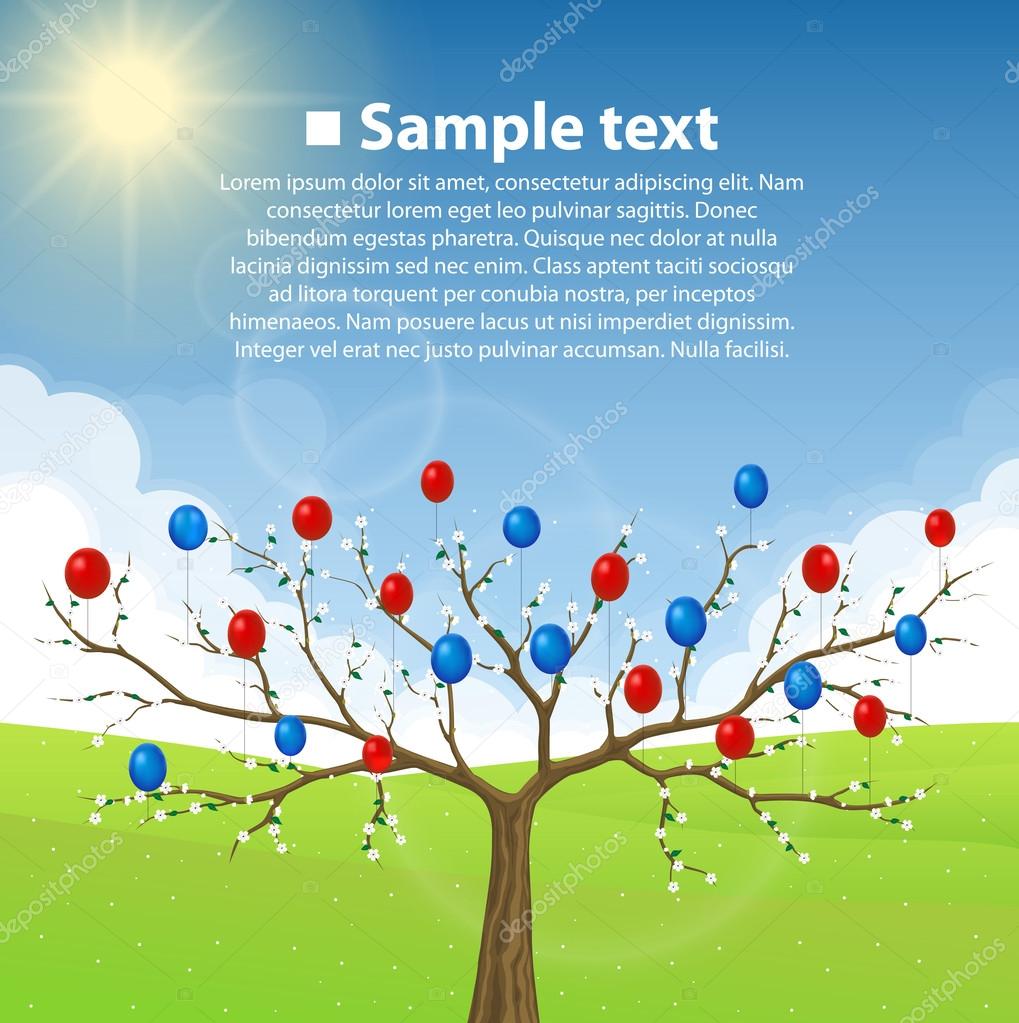 Tree with balloons Stock Vector Image by ©hobbit_art #34895889