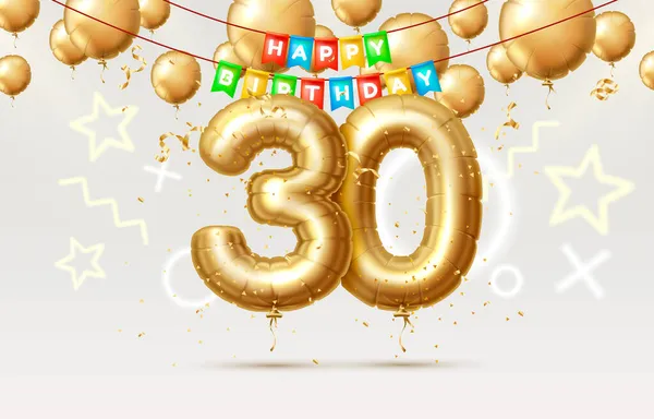 Birthday balloons 30 Vector Art Stock Images | Depositphotos