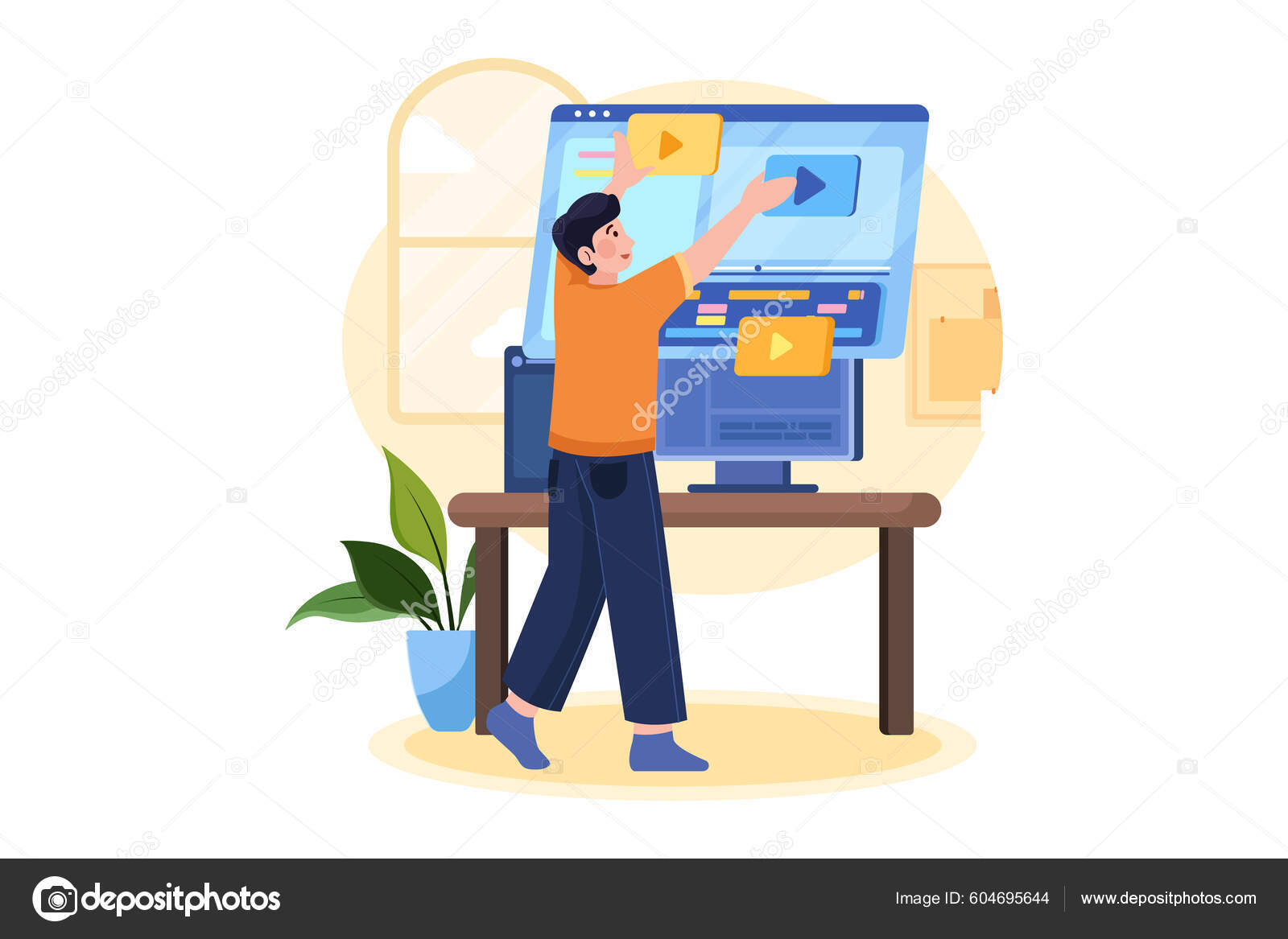 Video Editor Illustration Concept White Background Stock Vector by ...