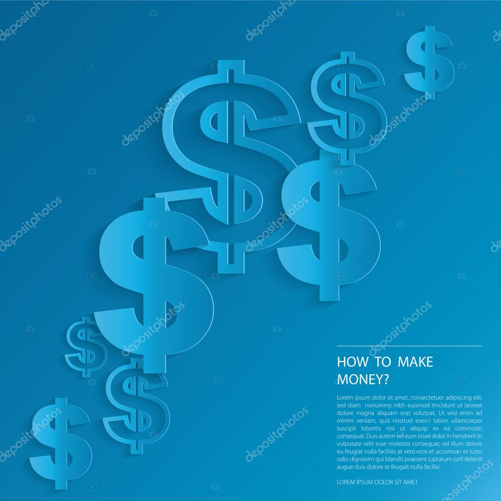 Dollar Signs on blue background. Stock Vector Image by ...
