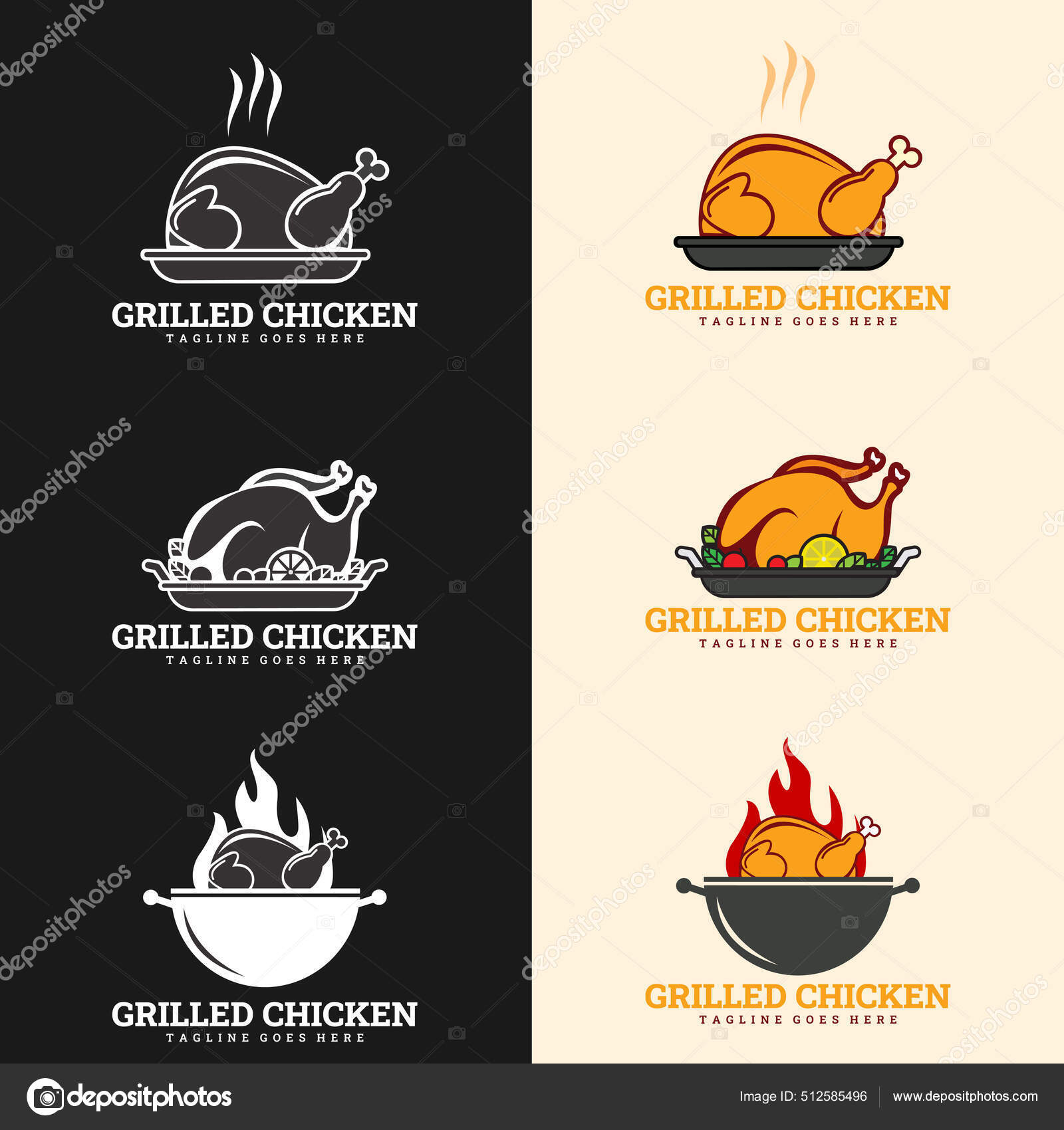 Logotipo De Pollo A La Parrilla Imágenes De Logo Pollo Asado