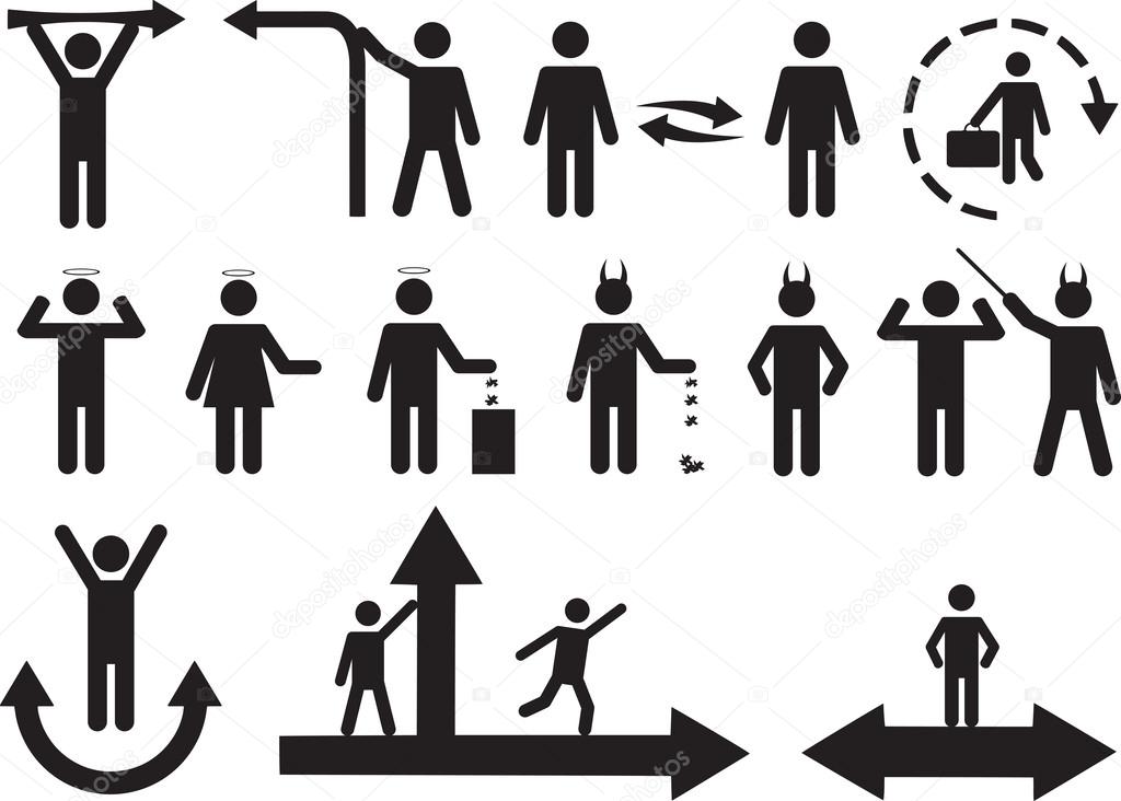 Human pictograms — Stock Vector © alexghidan89 #37240867