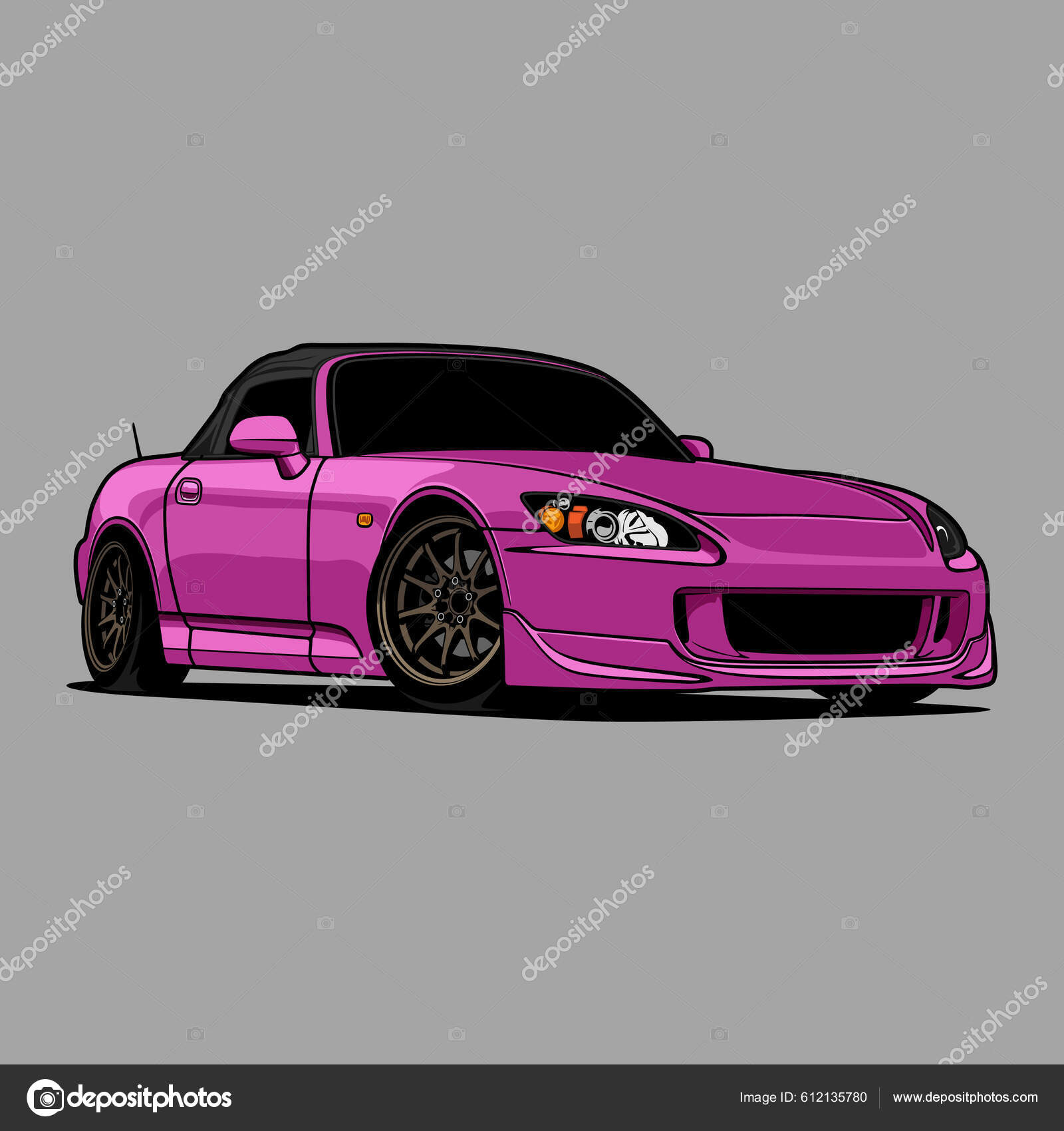 Cartoon Car S2000 Vector Ilustración Para Diseño Conceptual Bueno Para Vector de stock ...