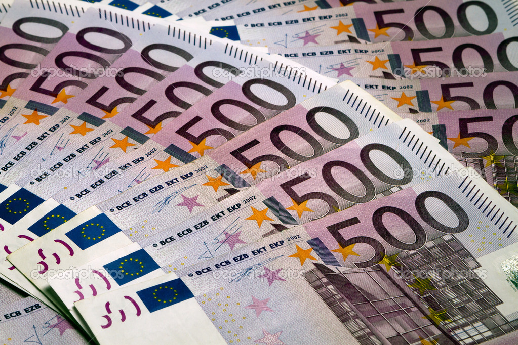 Muitas notas de 500 euros — Fotografias de Stock © michalzak #34649555