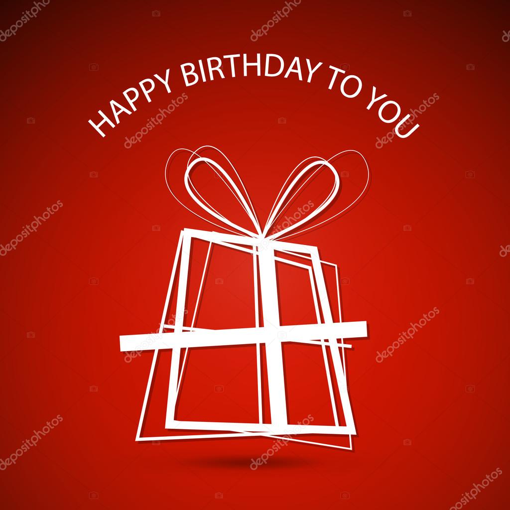 Happy Birthday vector red background Stock Vector by ©mejn 34767471