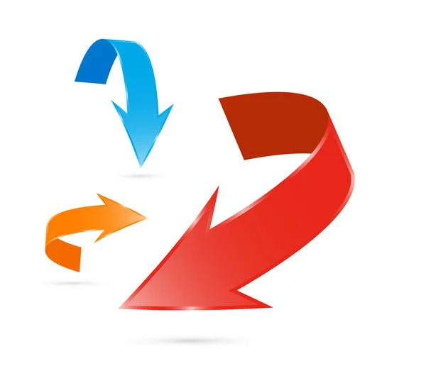 Red and Blue Double Arrow Vector 3D Logotype Symbol Stock Vector Image ...