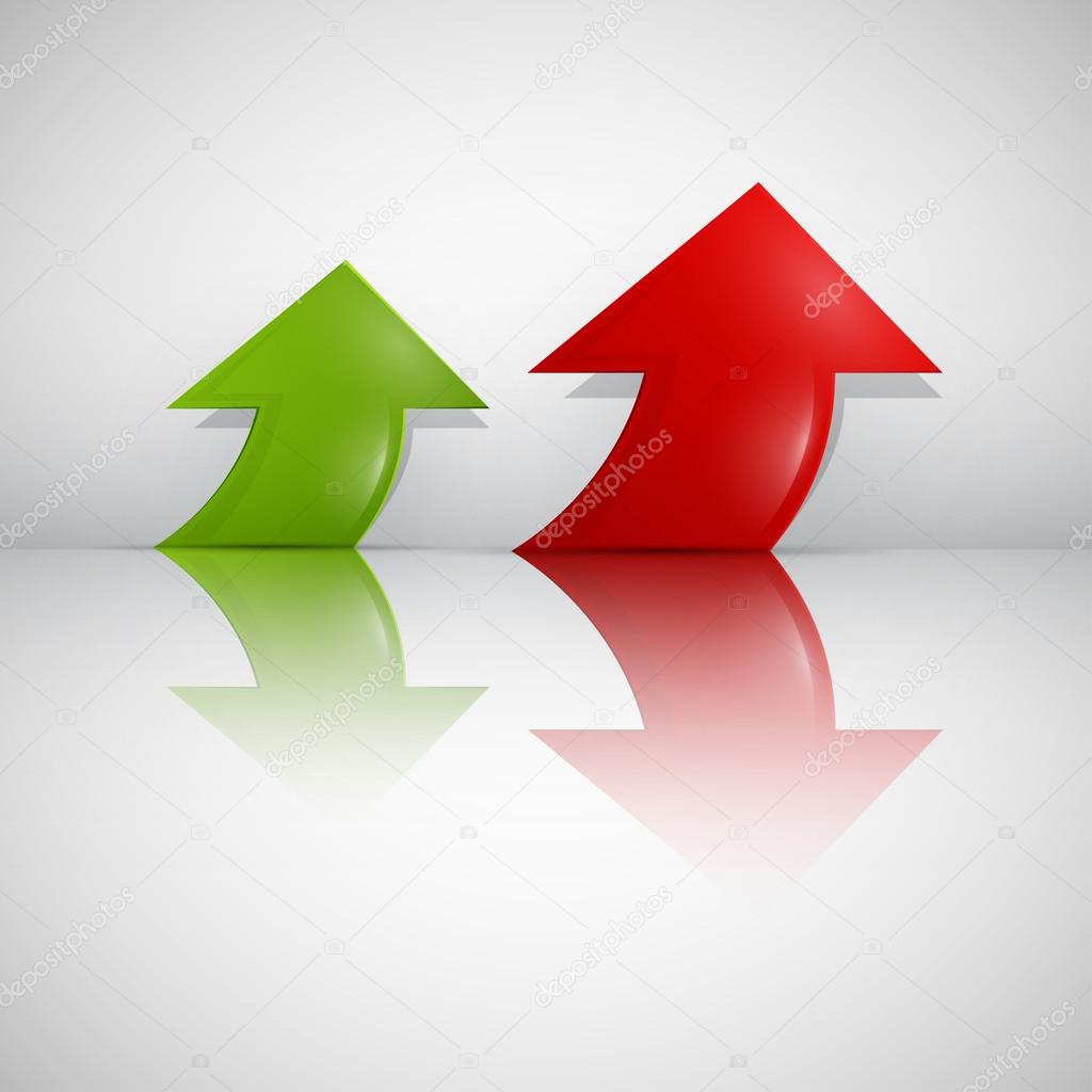 Vector red and green arrows Stock Vector by ©mejn 35875725