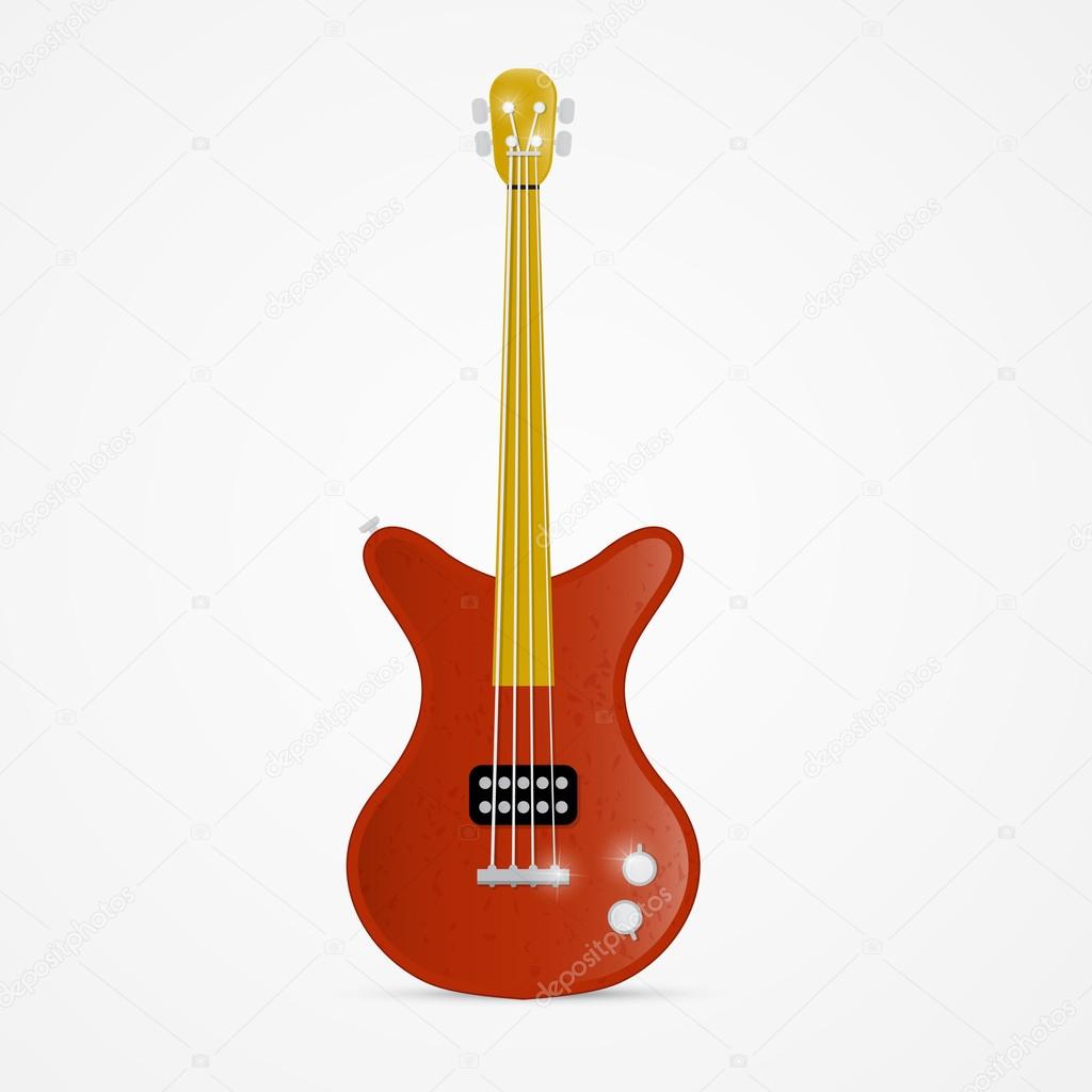 Vector Bass Guitar Stock Vector Image by ©mejn #35876753
