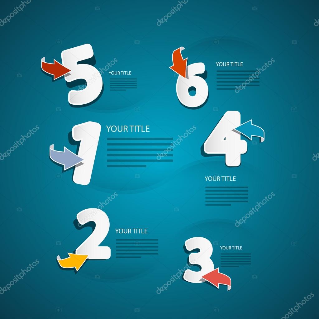 Paper Progress Steps For Tutorial — Stock Vector © Mejn 35877535