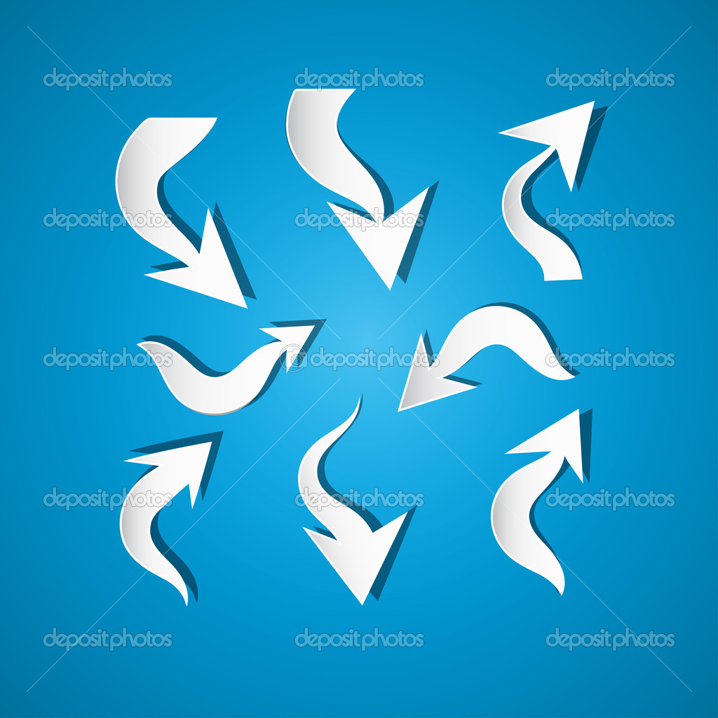 Paper Vector Arrows Stock Vector by ©mejn 35877865