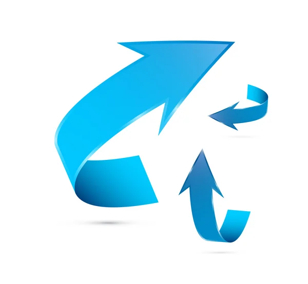 Red and Blue Double Arrow Vector 3D Logotype Symbol Stock Vector Image ...