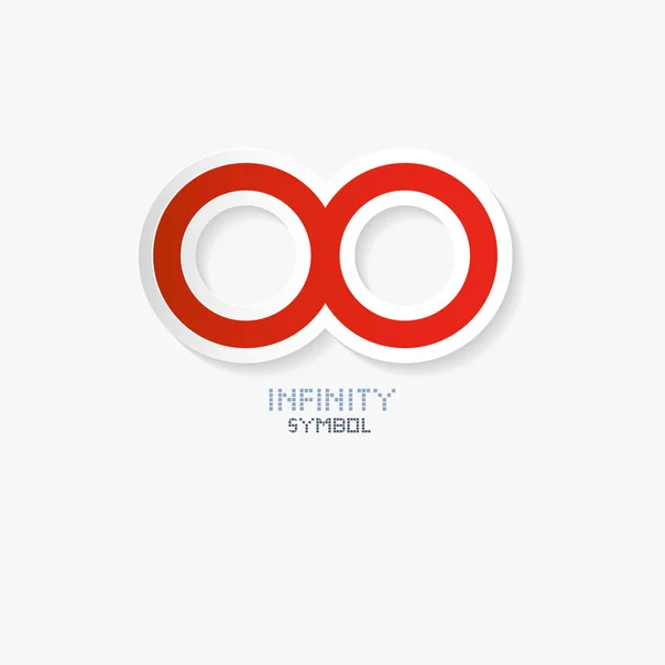 Red Paper Vector Infinity Symbol on Transparent Background — Stock ...