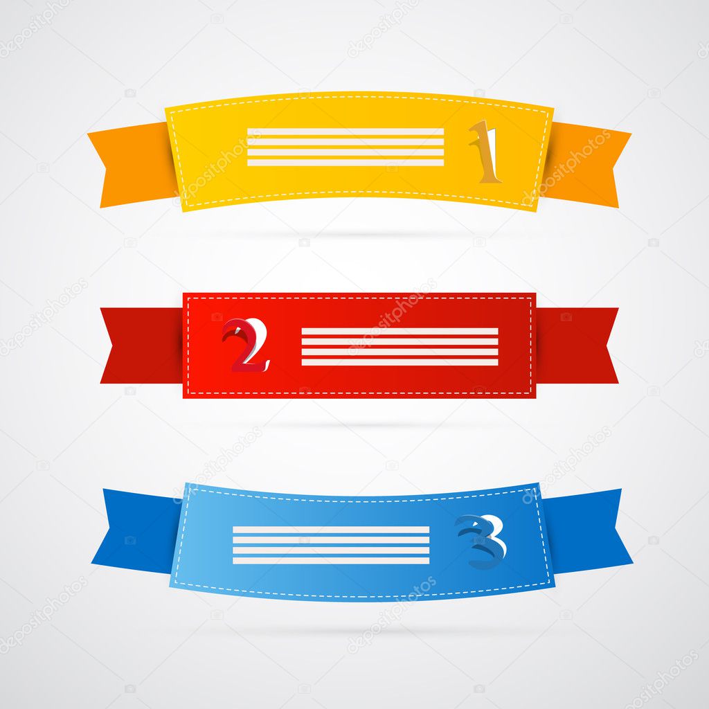 Colorful Ribbons, Labels Set Stock Vector Image by ©mejn #37162219