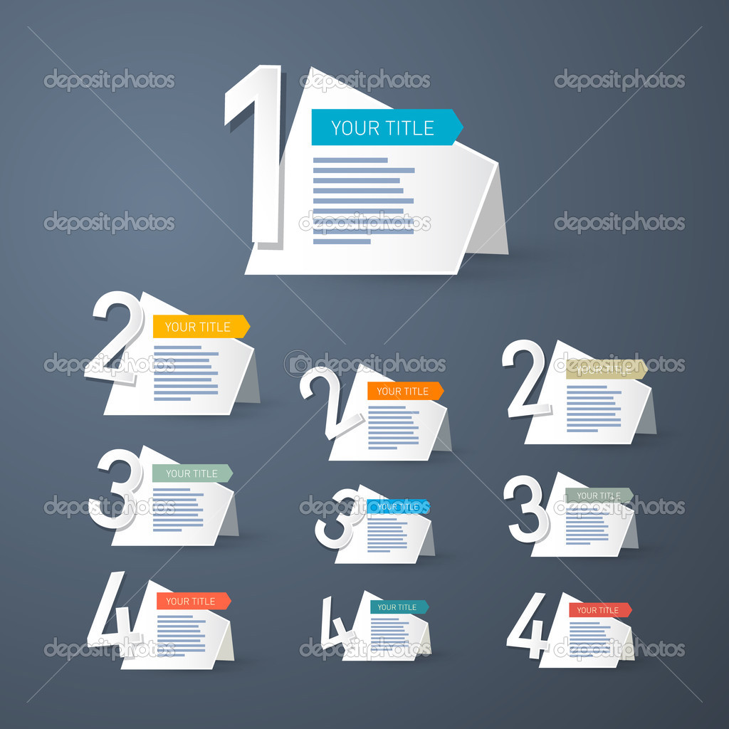 Langkah Vector Progress untuk Tutorial, Infografis Vektor Stok oleh ...