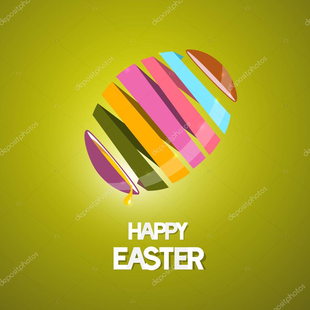 Vector Easter Background with 3d Abstract Egg Stock Vector by ©mejn ...