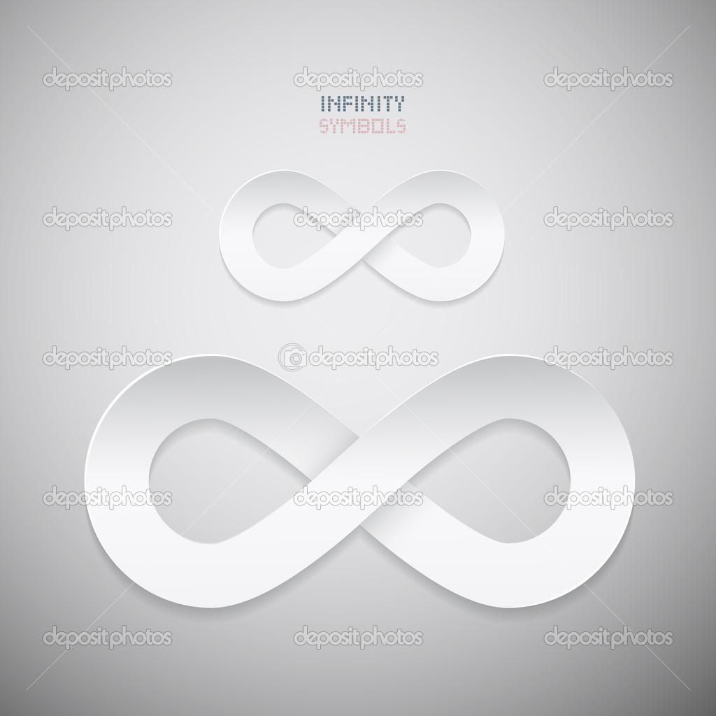 Vector Paper Infinity Symbols on Grey Background Stock Vector by ©mejn ...