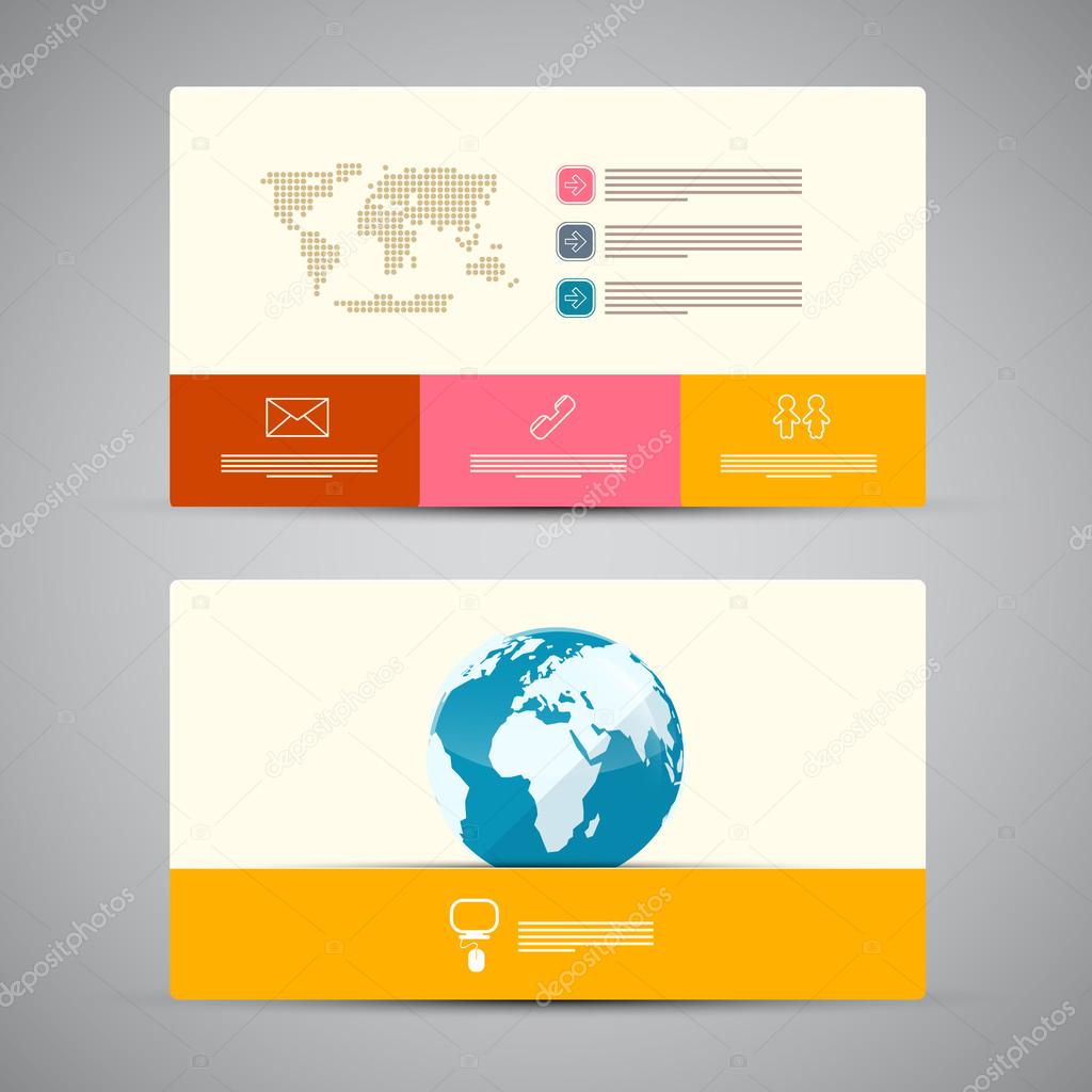 Paper Business Card Template Stock Vector Image by ©mejn #42042007
