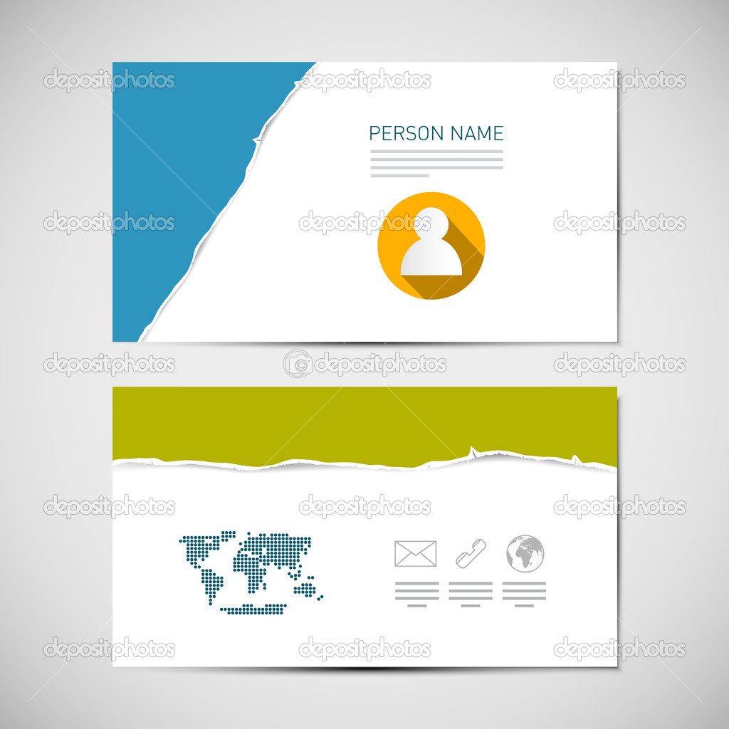Paper Business Card Template Stock Vector Image by ©mejn #42333217