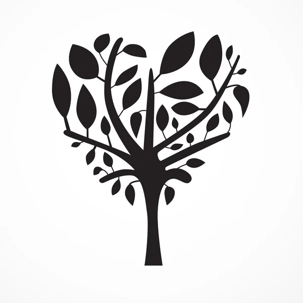 Black Heart Shaped Tree — Stock Vector © mejn #35878773