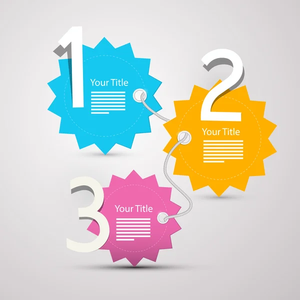 One, two, three, vector paper progress steps for tutorial, infographics Stock Vector by ©mejn ...