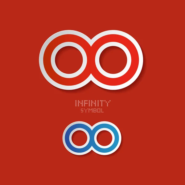 Red Paper Vector Infinity Symbol on Transparent Background — Stock ...