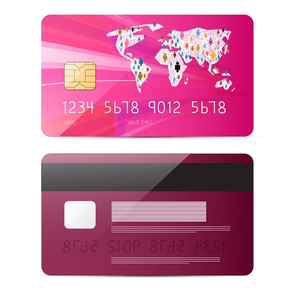 Blue Vector Credit Card Illustration Set Isolated on White Background ... Blue Vector Credit Card Illustration Set Isolated on White Background ...