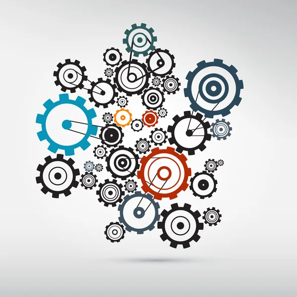 Abstract vector cogs - gears on white background Stock Vector Image by ©mejn #45286419