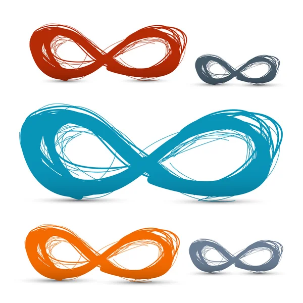 Red Paper Vector Infinity Symbol on Transparent Background — Stock ...