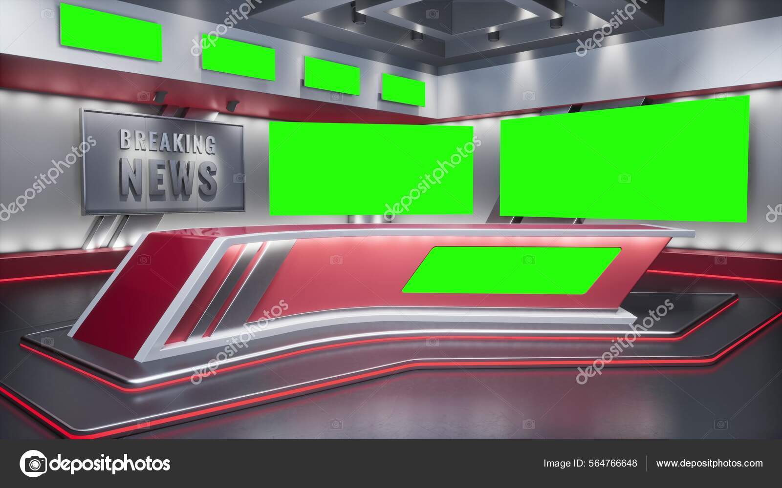 News Station Set Background