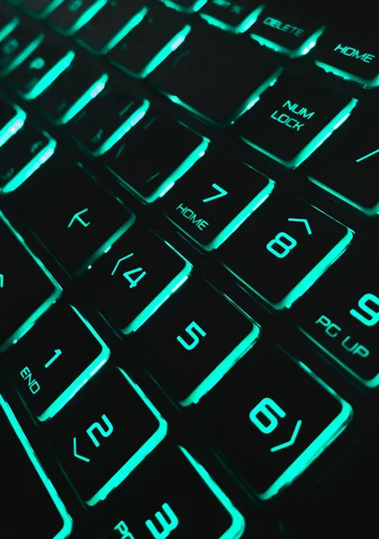 Modern green backlit keyboard Stock Photos, Royalty Free Modern green ...