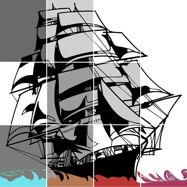 Three-master Stock Vector Image by ©Argentique #36281723