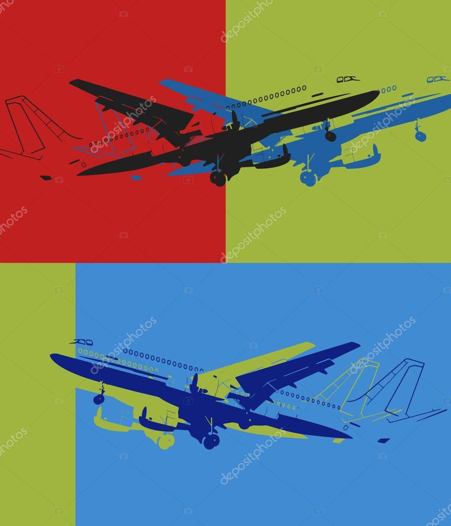 Pop art. Plane Stock Vector by ©Argentique 37593515