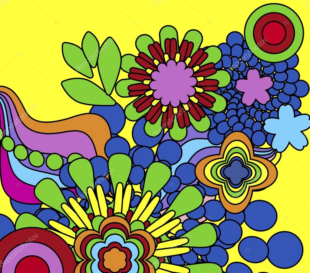 Psychedelic flowers Stock Photo by ©Argentique 37908667