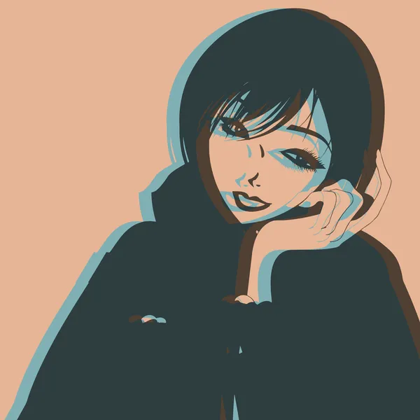 ᐈ Sad woman art stock illustrations, Royalty Free sad woman vectors ...