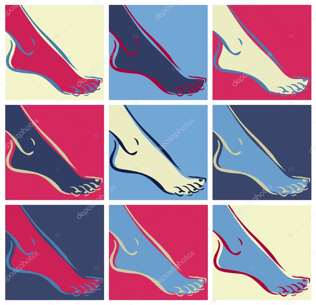 Foot pop art — Stock Vector © Argentique #38663603