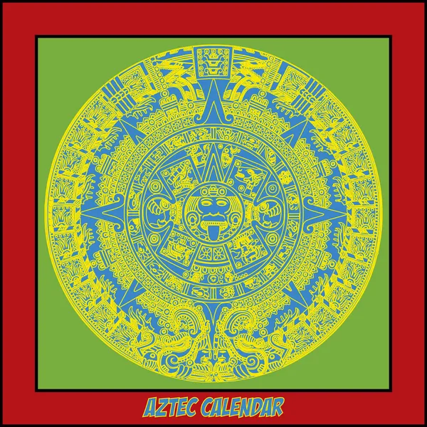 Aztec calendar — Stock Vector © Argentique #44731907