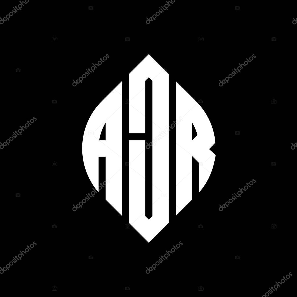 Diseño de logotipo de letra de círculo AJR con forma de círculo y ...