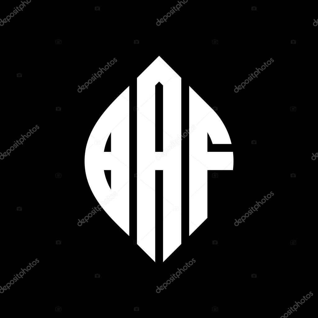 Diseño de logotipo de letra de círculo BAF con forma de círculo y ...
