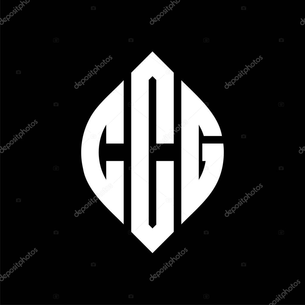 CCG círculo letra logo diseño con forma de círculo y elipse. Letras de ...