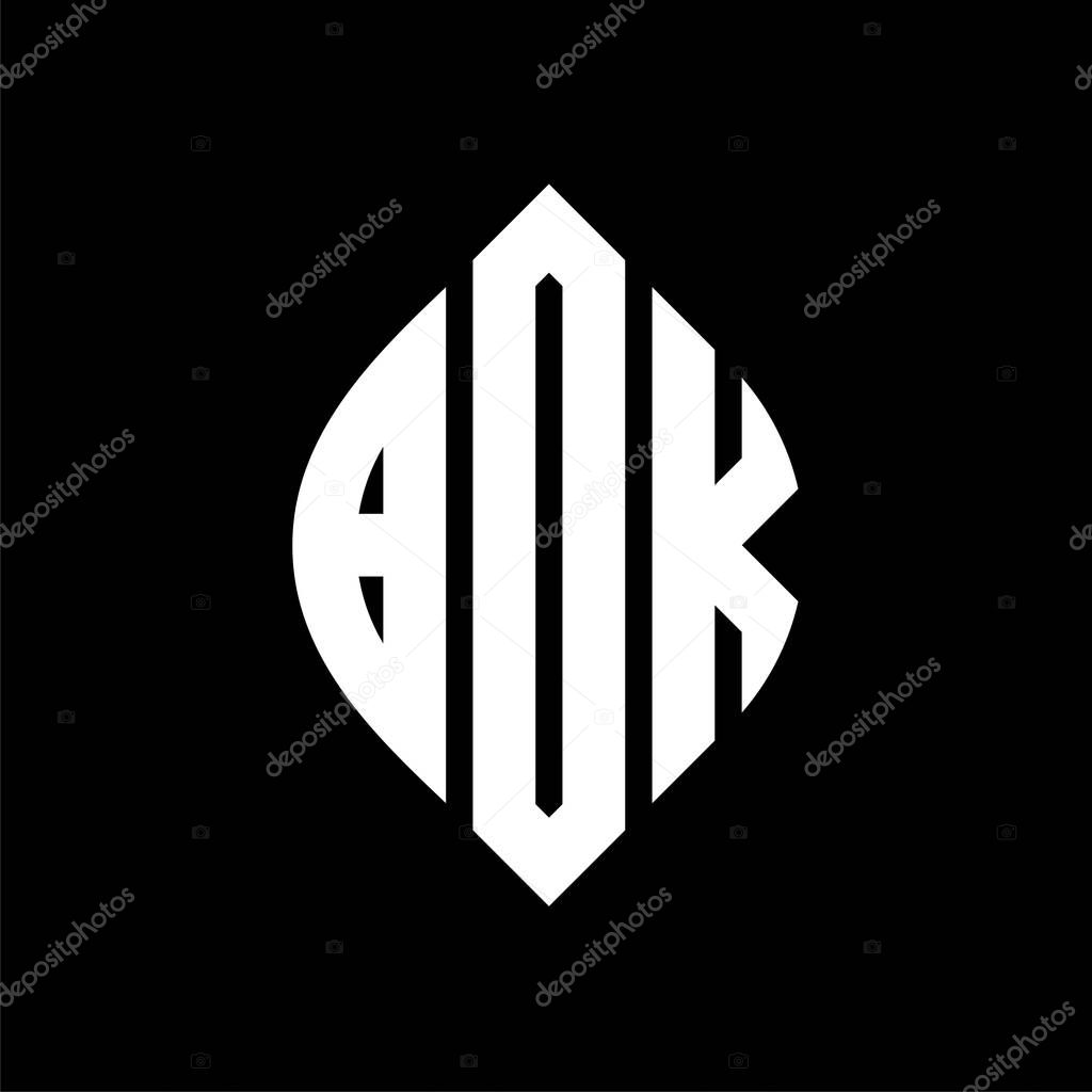 Diseño de logotipo de letra de círculo BDK con forma de círculo y ...