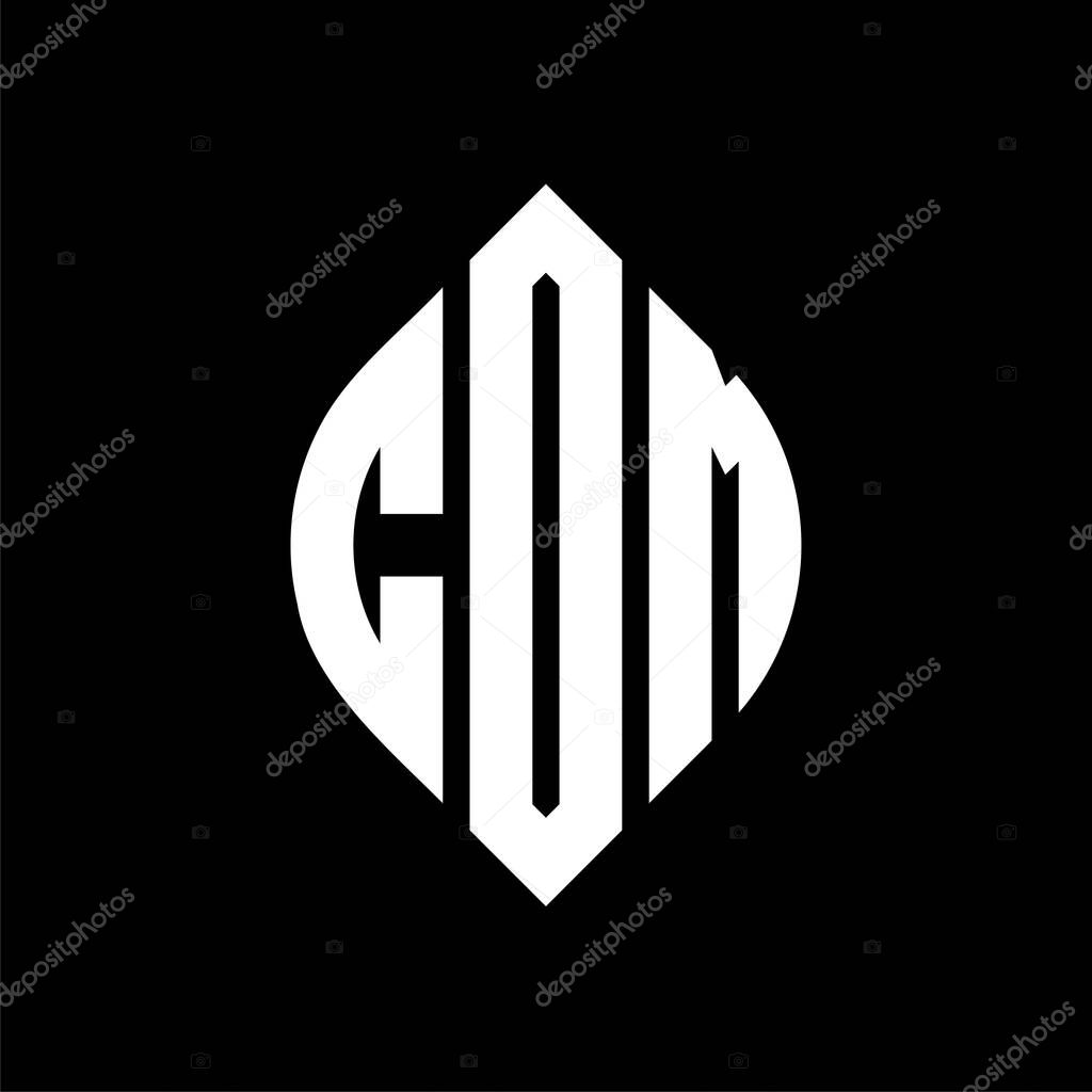 Diseño del logotipo de la letra del círculo CDM con forma de círculo y ...