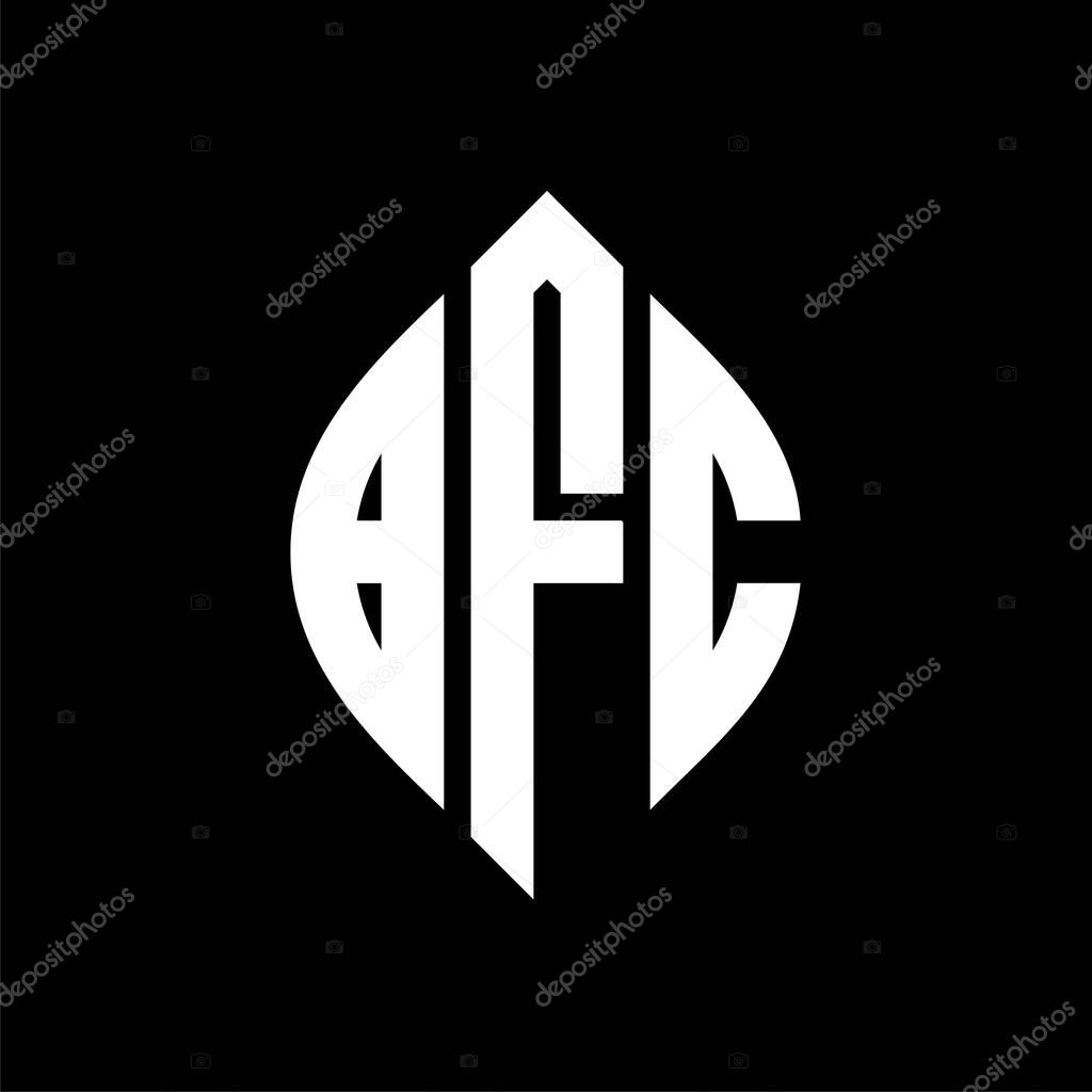 Diseño del logotipo de la letra del círculo BFC con forma de círculo y ...