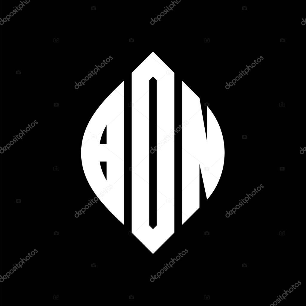 Diseño de logotipo de letra de círculo BON con forma de círculo y ...