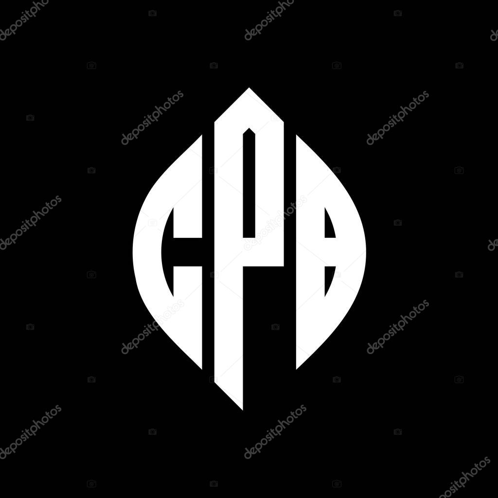 Diseño del logotipo de la letra del círculo CPB con forma de círculo y ...