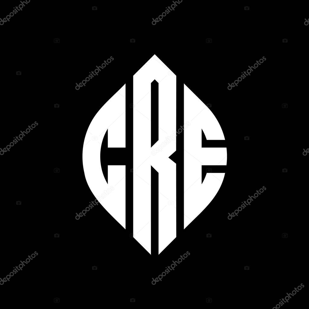 CRE círculo letra logo diseño con forma de círculo y elipse. CRE elipse letras con estilo ...