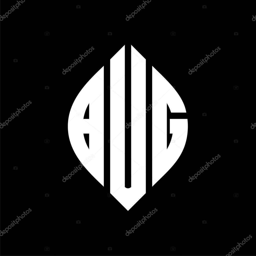 Diseño de logotipo de letra de círculo BUG con forma de círculo y ...