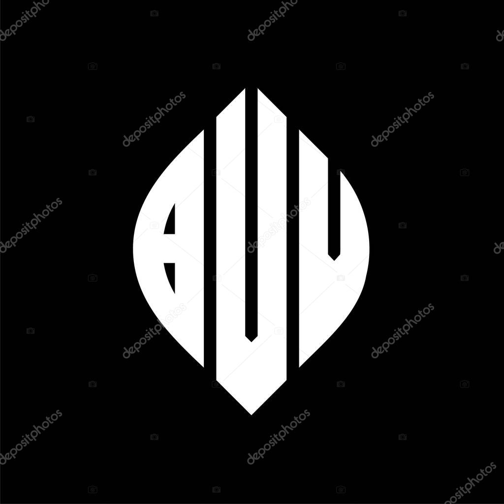 BVV círculo letra logo diseño con forma de círculo y elipse. BVV elipse letras con estilo ...