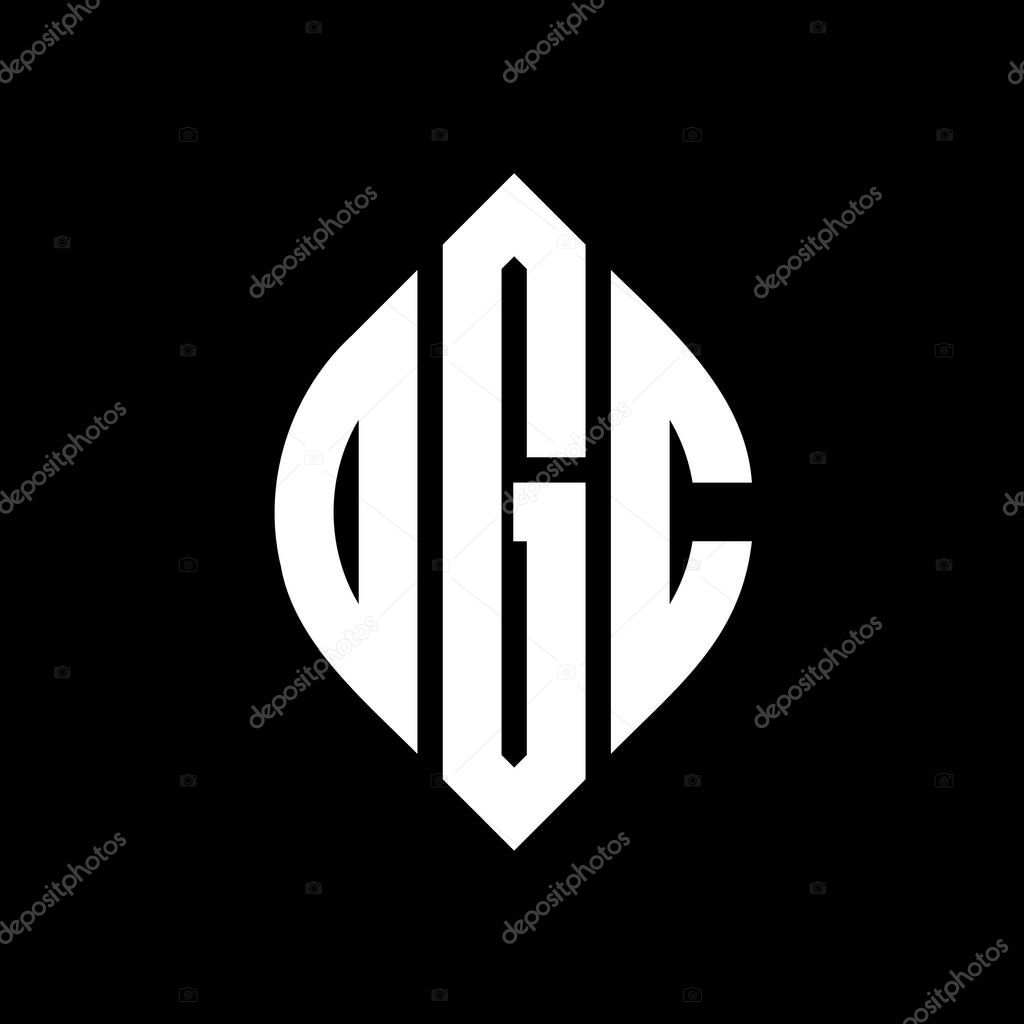Diseño del logotipo de la letra del círculo DGC con forma de círculo y ...