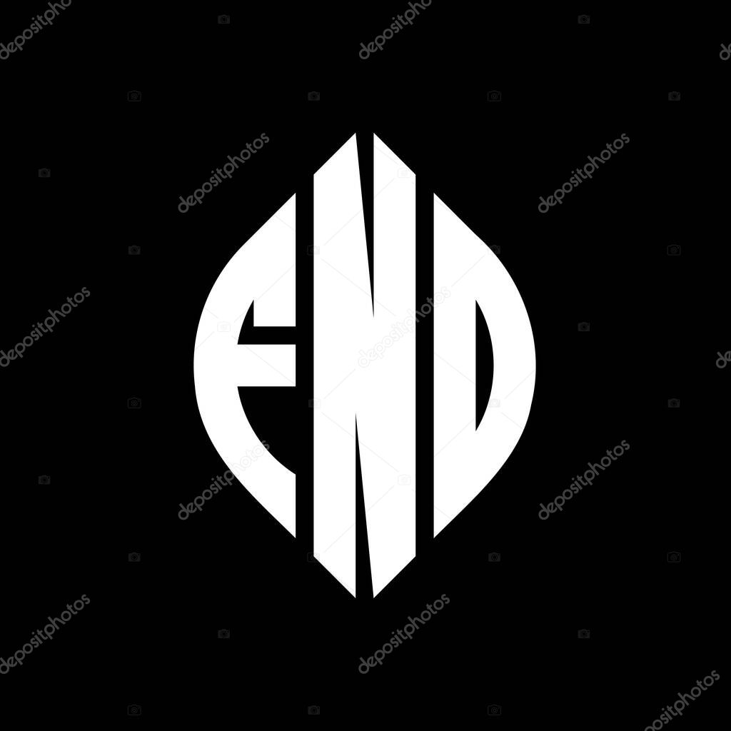 Diseño de logotipo de letra circular FNO con forma de círculo y elipse ...